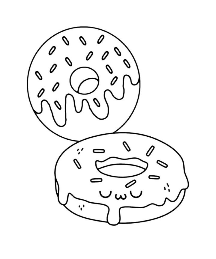 25 Free Donut Coloring Pages for Kids and Adults - Blitsy