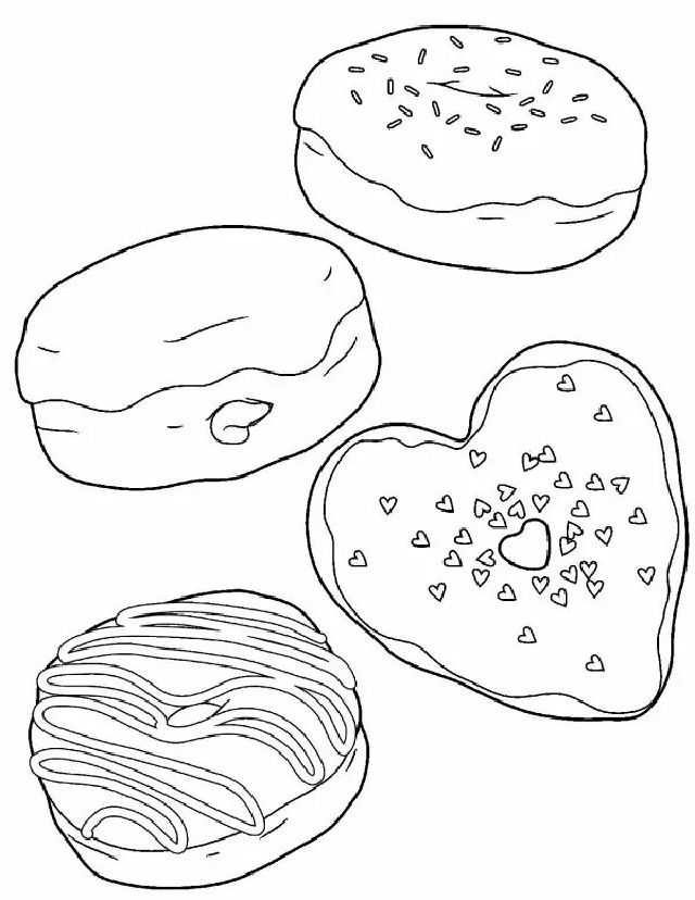 25 Free Donut Coloring Pages for Kids and Adults - Blitsy