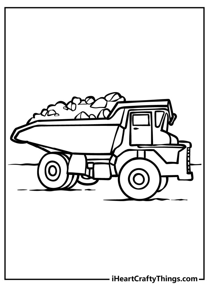 20 Free Dump Truck Coloring Pages for Kids and Adults