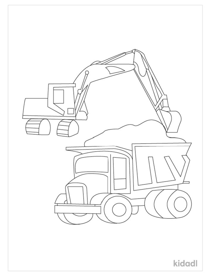 20 Free Dump Truck Coloring Pages for Kids and Adults