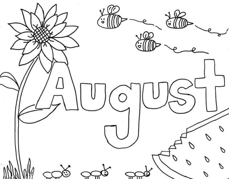 15 Free August Coloring Pages for Kids and Adults