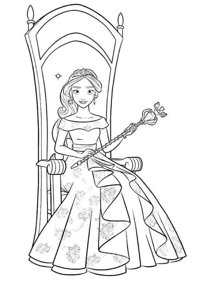 20 Free Elena of Avalor Coloring Pages for Kids and Adults