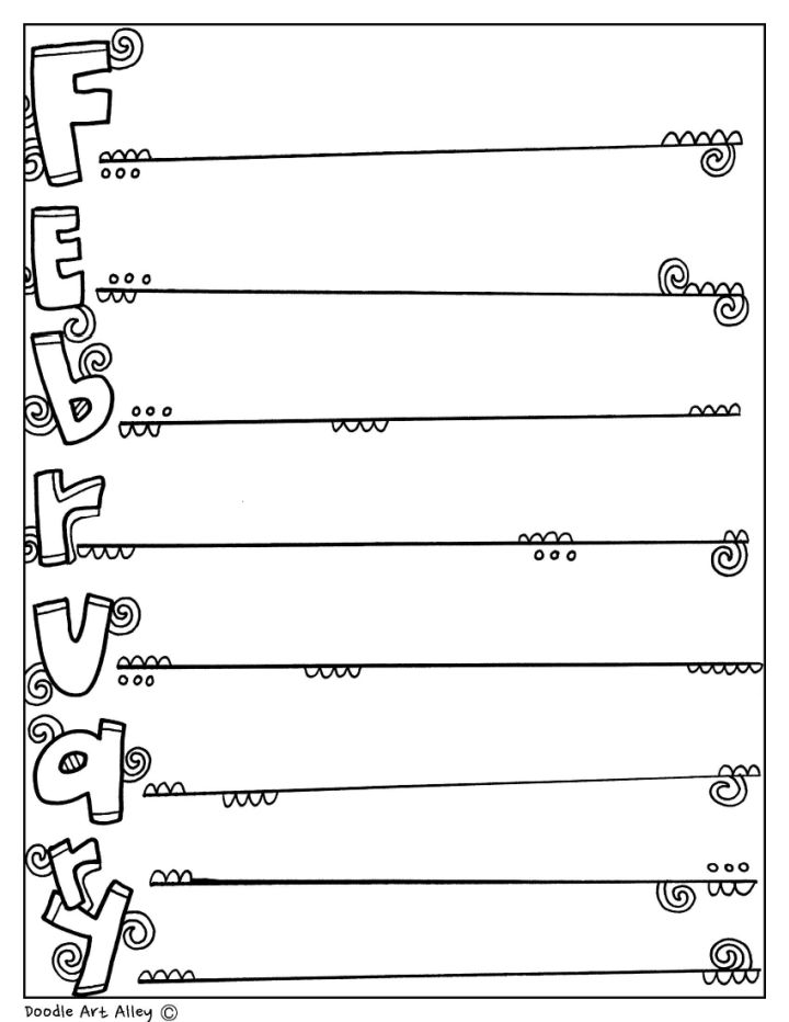 20 Free February Coloring Pages for Kids and Adults