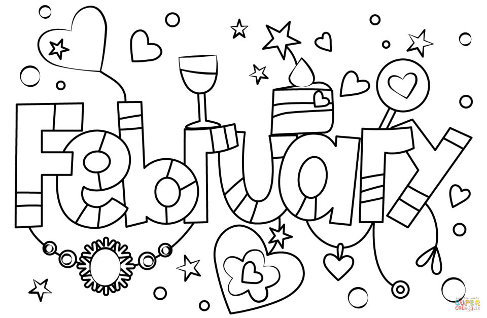 20 Free February Coloring Pages for Kids and Adults
