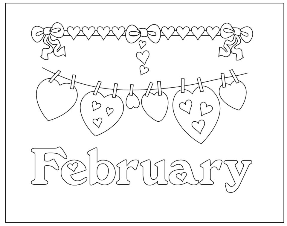 20 Free February Coloring Pages for Kids and Adults