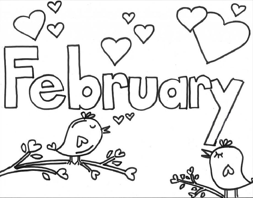 20 Free February Coloring Pages for Kids and Adults