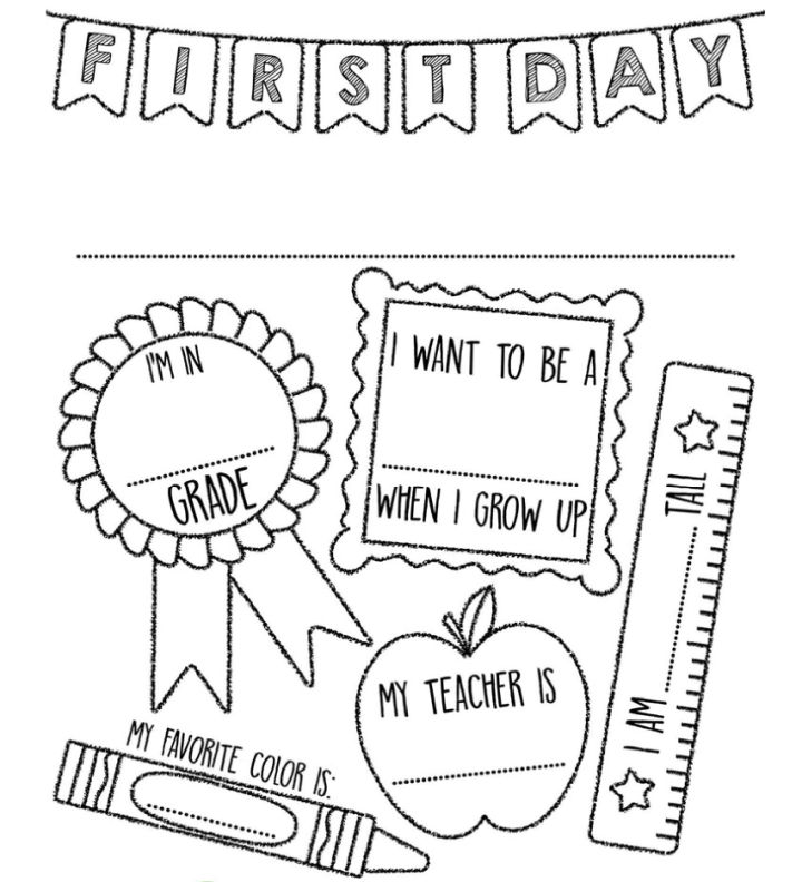 20 Free First Day of School Coloring Pages for Kids