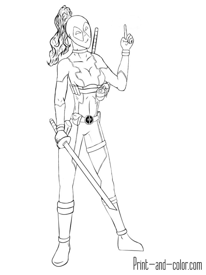 20 Free Deadpool Coloring Pages for Kids and Adults