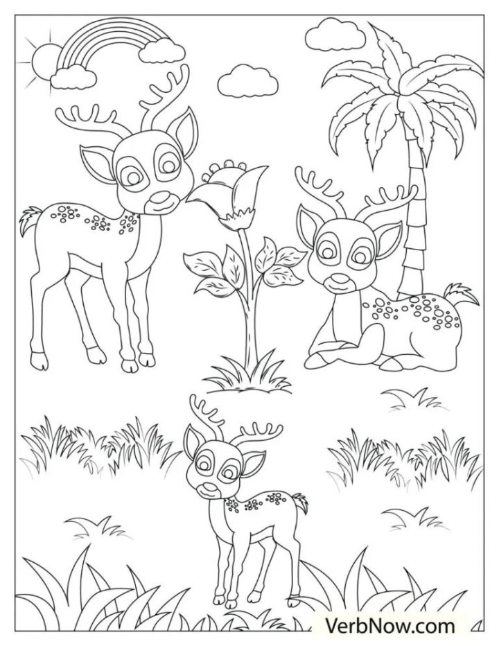 25 Free Printable Deer Coloring Pages for Kids - Blitsy