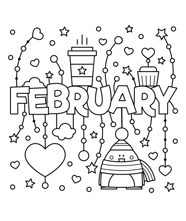 20 Free February Coloring Pages for Kids and Adults