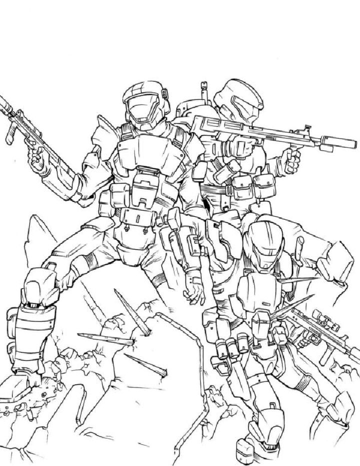 20 Free Halo Coloring Pages for Kids and Adults