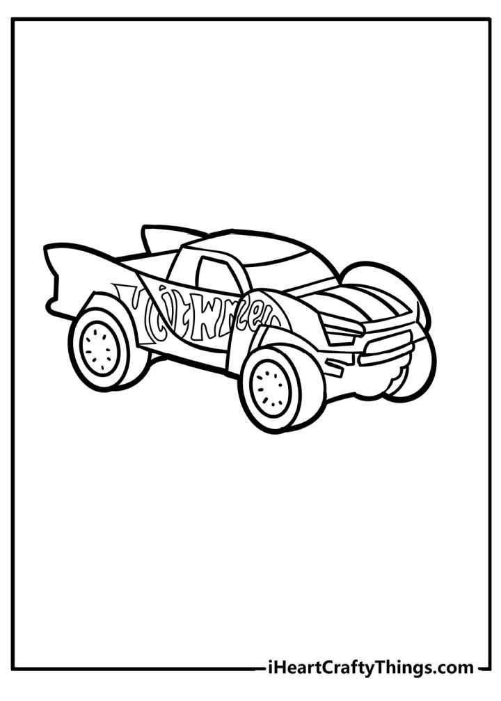 25 Free Hot Wheels Coloring Pages for Kids and Adults