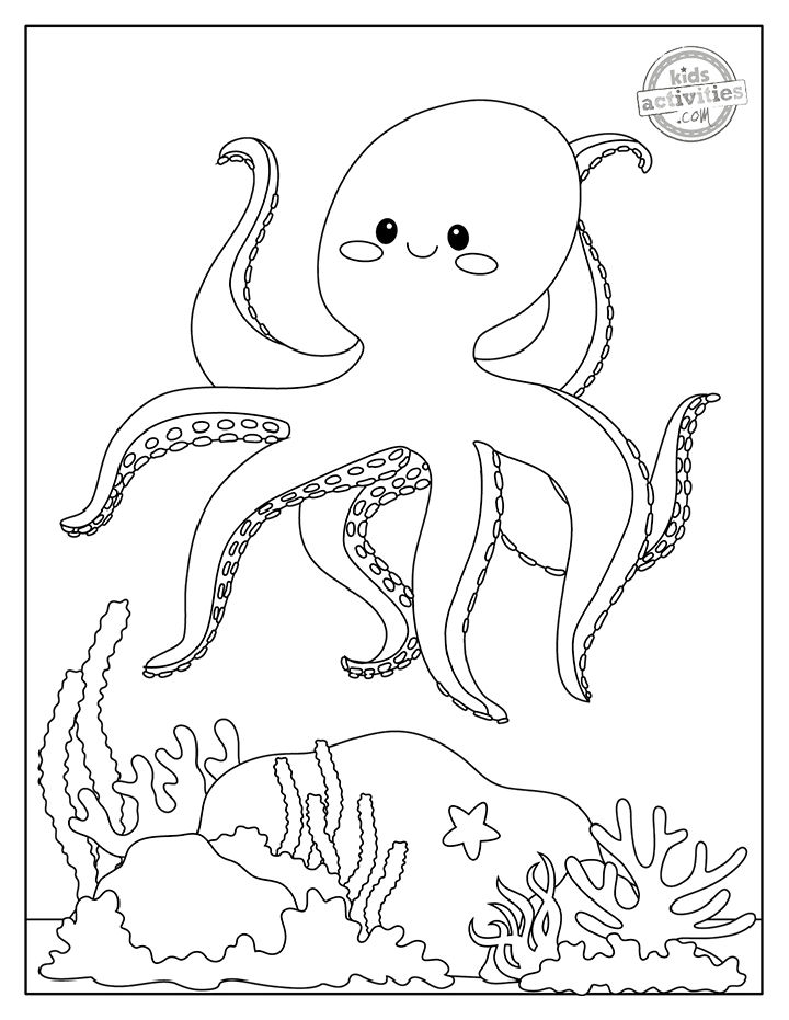 25 Free Octopus Coloring Pages for Kids and Adults