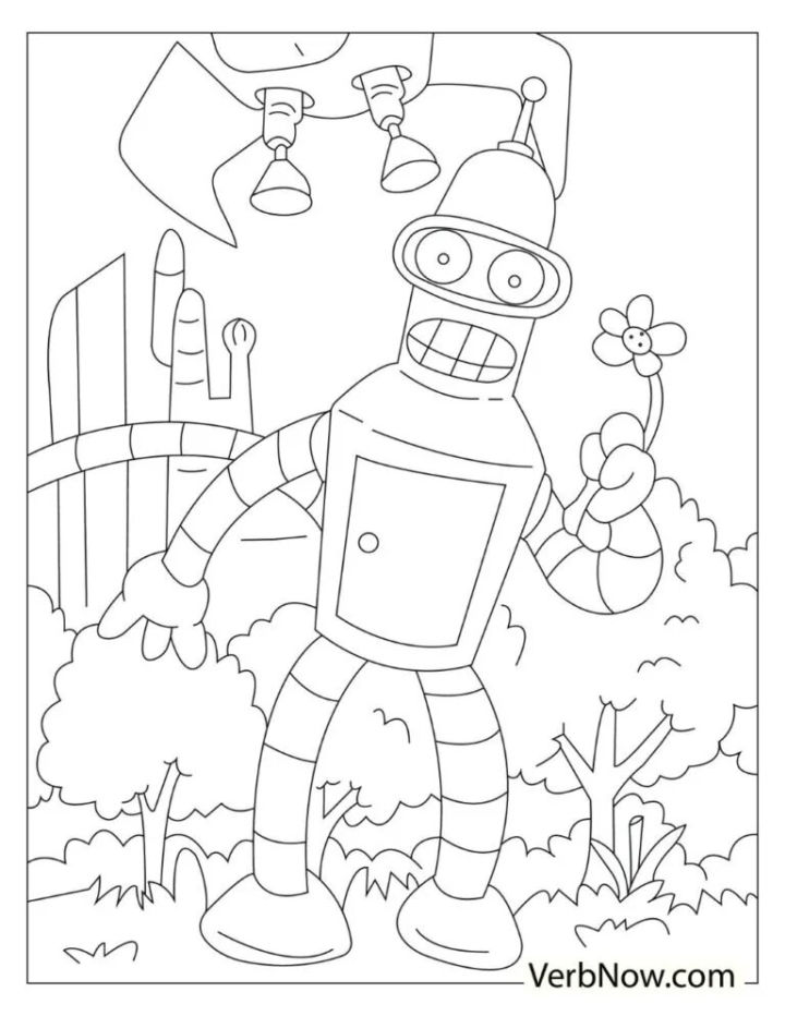 25 Free Robot Coloring Pages for Kids and Adults