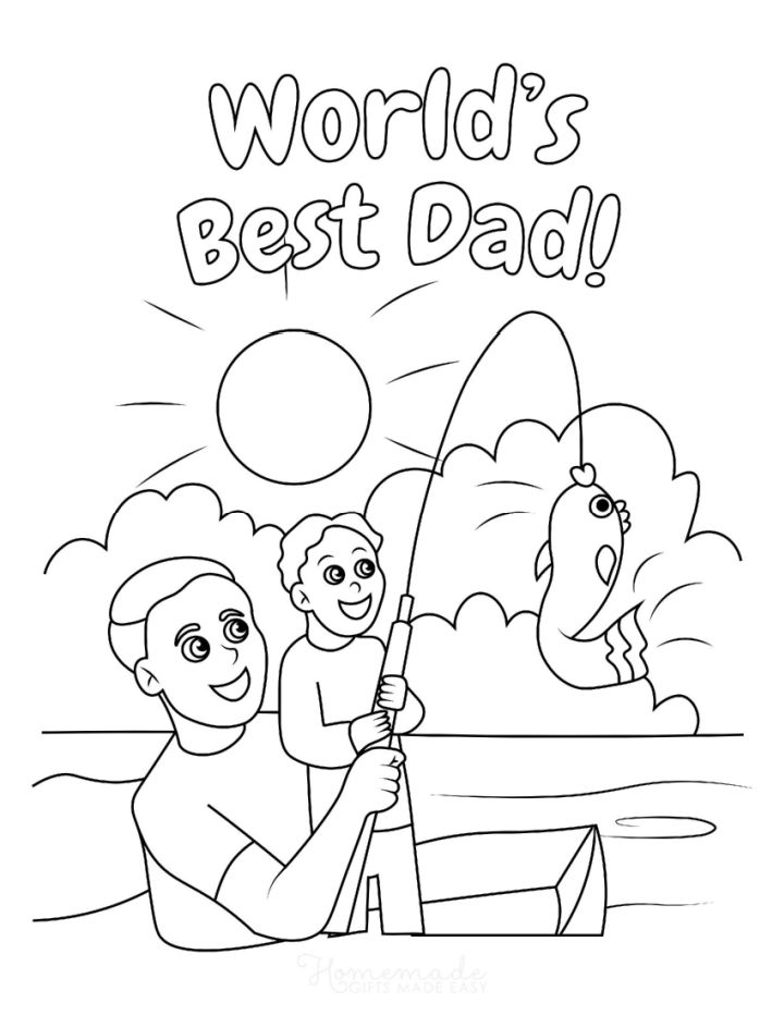 25 Free Father's Day Coloring Pages for Kids and Adults