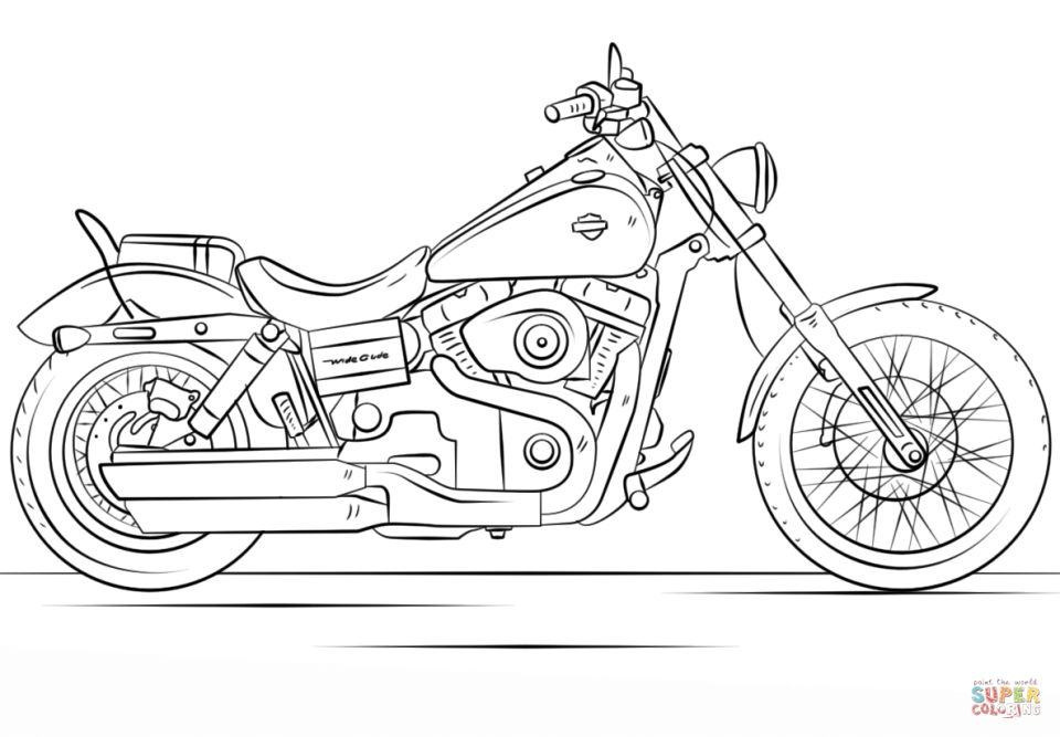 25 Free Motorcycle Coloring Pages for Kids and Adults