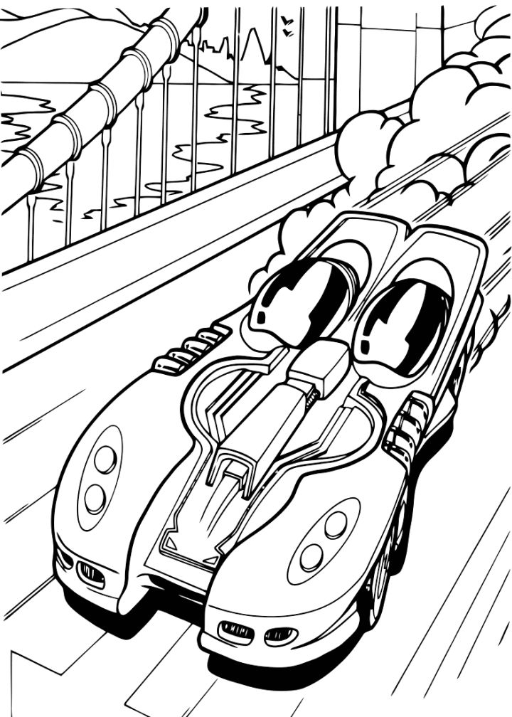 25 Free Hot Wheels Coloring Pages for Kids and Adults