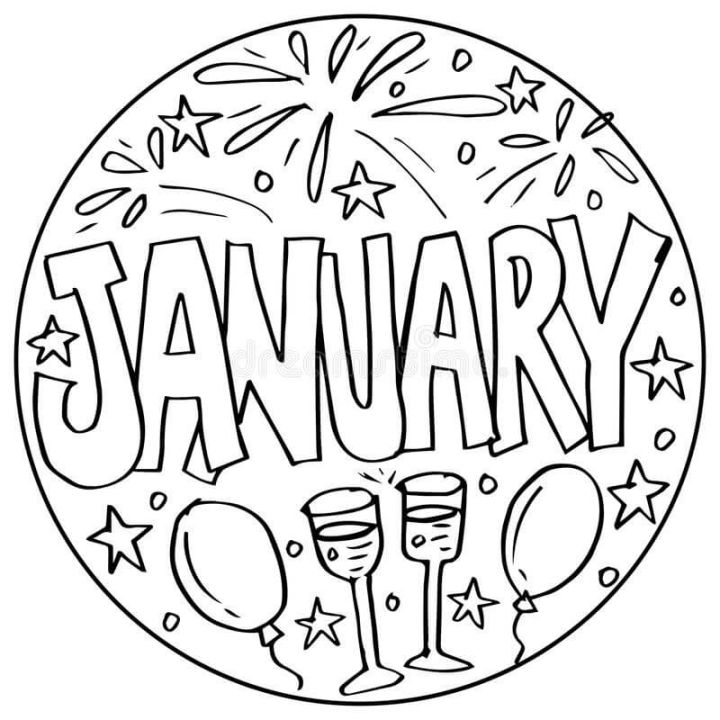 20 Free January Coloring Pages for Kids and Adults