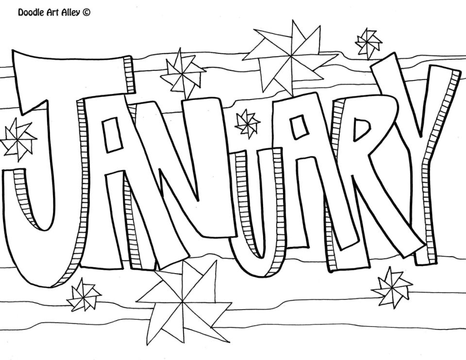 20 Free January Coloring Pages for Kids and Adults