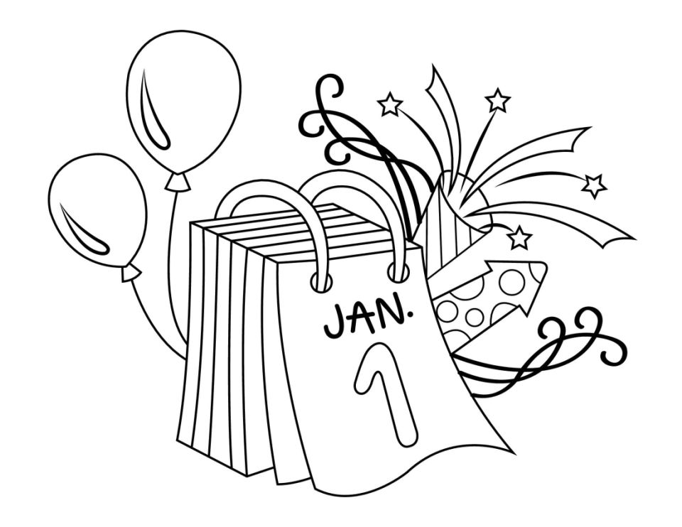 20 Free January Coloring Pages for Kids and Adults