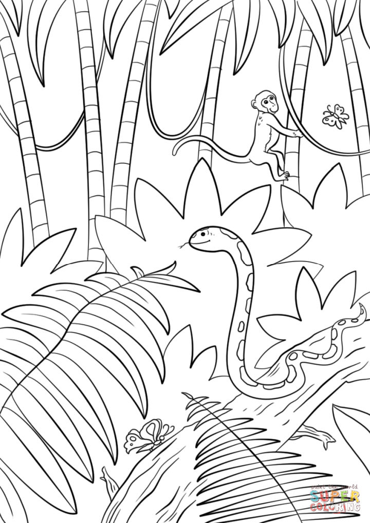 25 Free Jungle Coloring Pages for Kids and Adults
