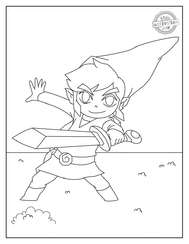 20 Free Zelda Coloring Pages for Kids and Adults