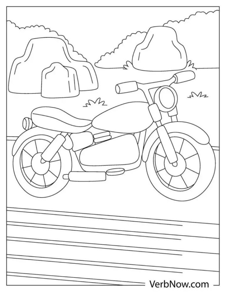 25 Free Motorcycle Coloring Pages for Kids and Adults