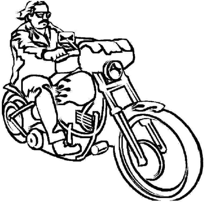 25 Free Motorcycle Coloring Pages for Kids and Adults