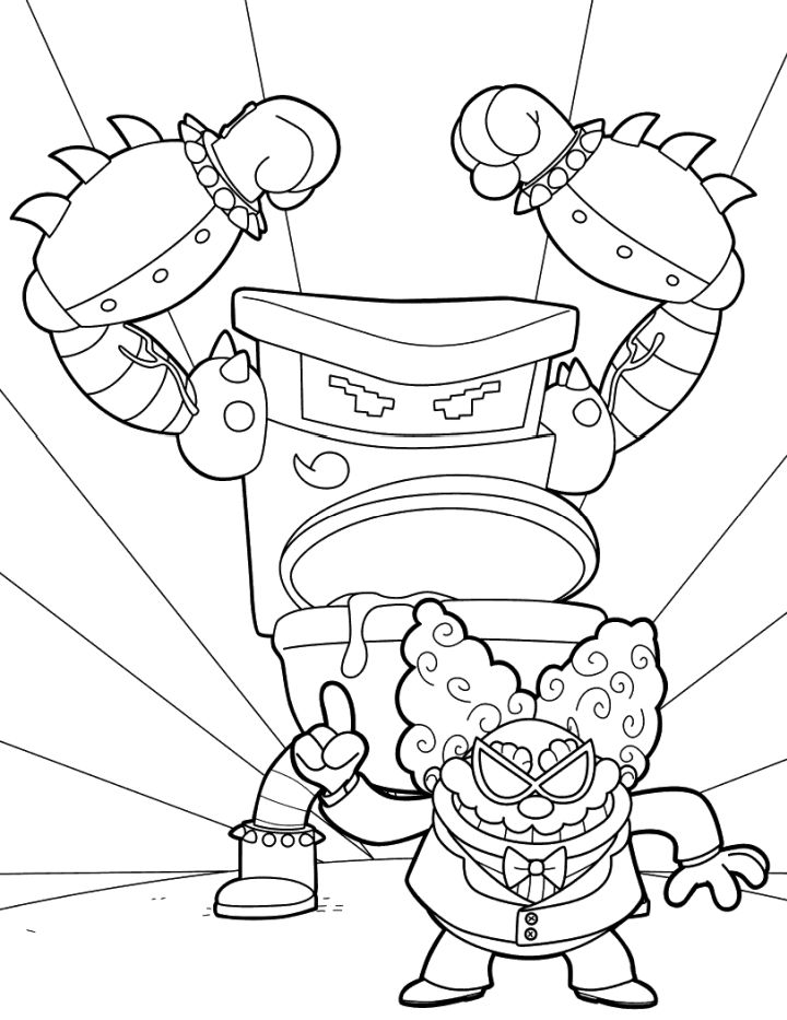 15 Free Captain Underpants Coloring Pages for Kids