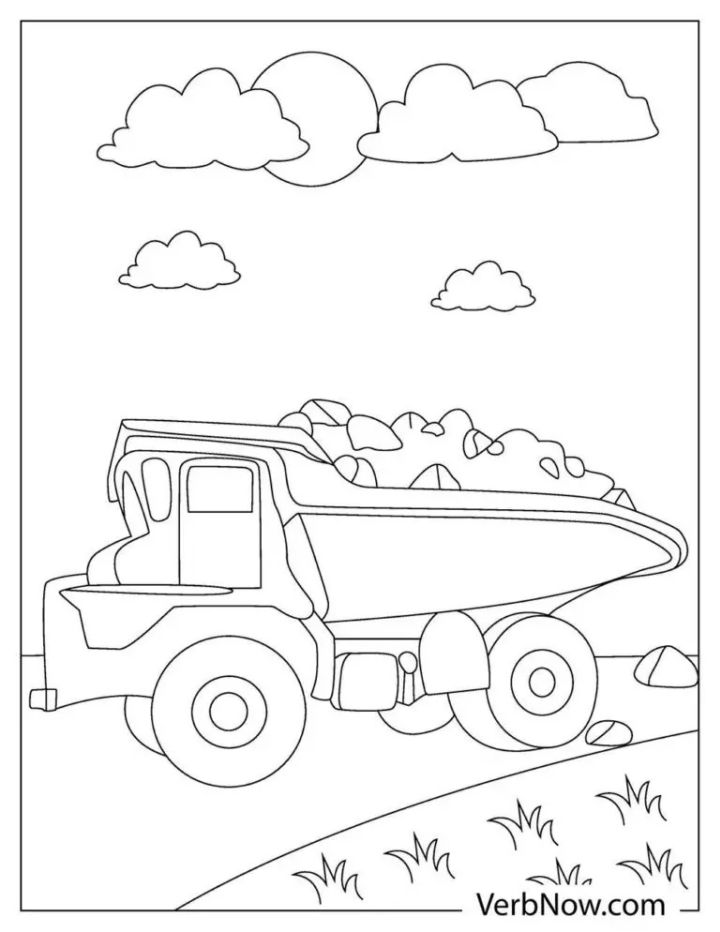 20 Free Dump Truck Coloring Pages for Kids and Adults
