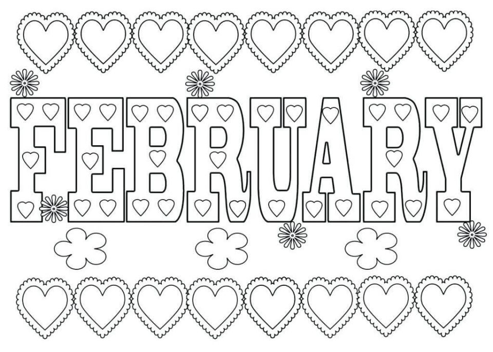 20 Free February Coloring Pages for Kids and Adults