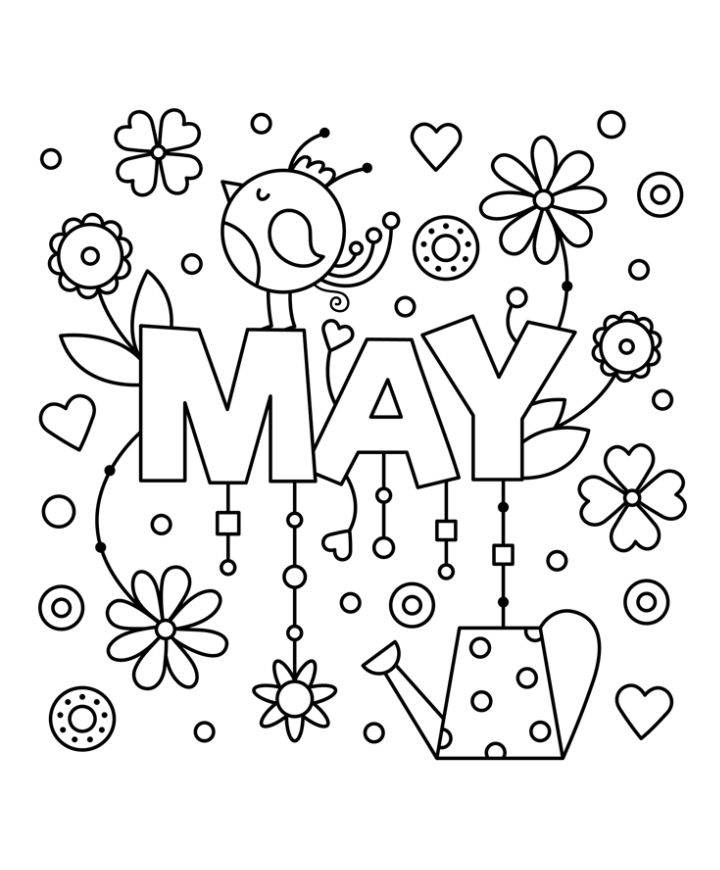 20 Free May Coloring Pages for Kids and Adults