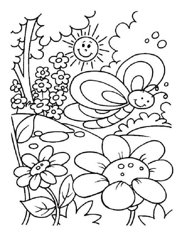 20 Free Garden Coloring Pages for Kids and Adults