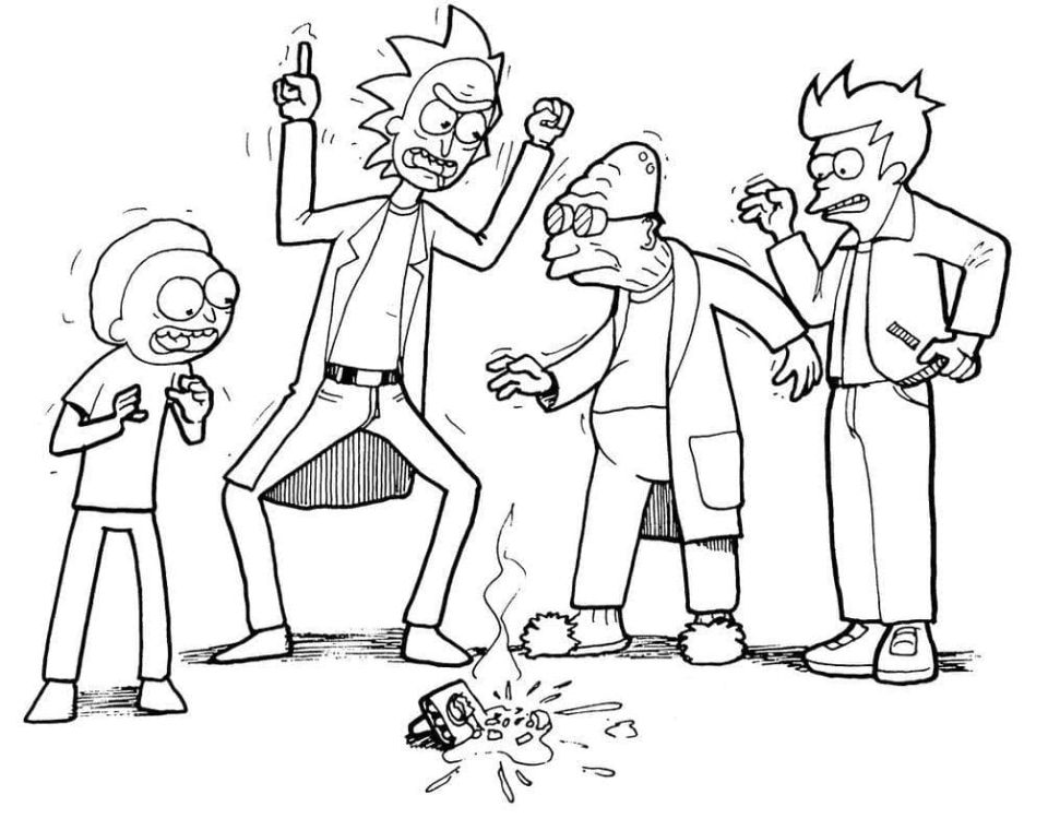 15 Free Rick and Morty Coloring Pages for Kids and Adults