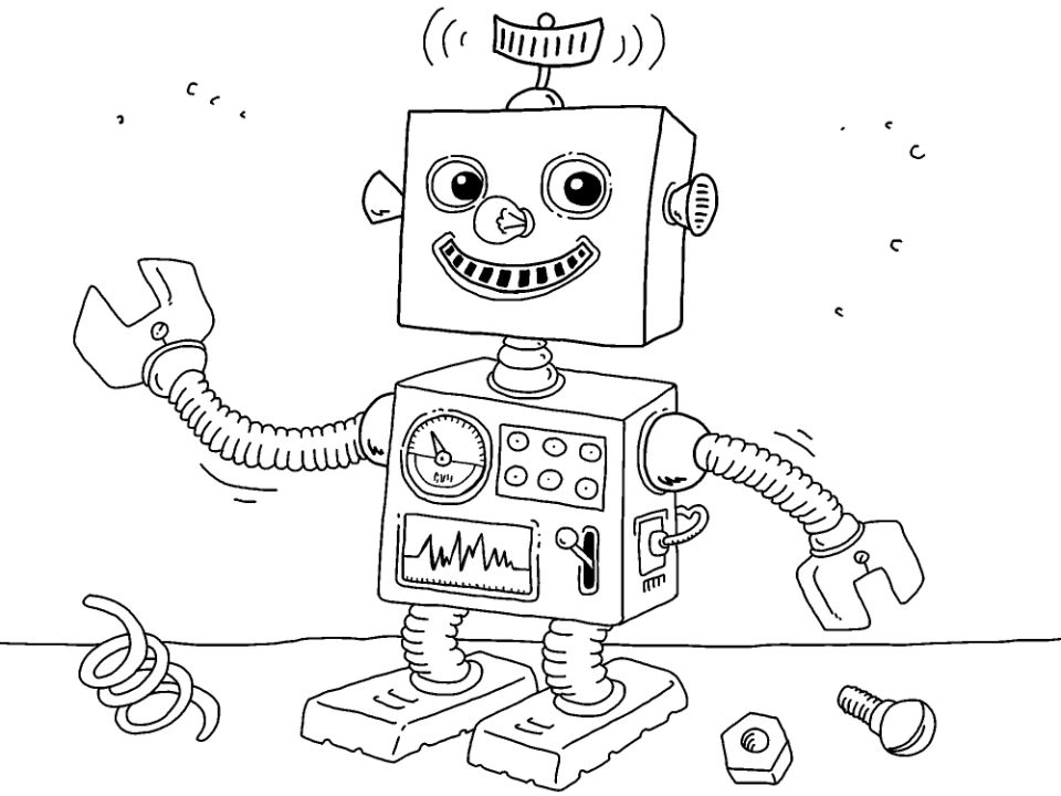 25 Free Robot Coloring Pages for Kids and Adults