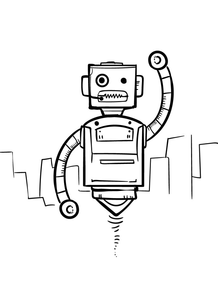 25 Free Robot Coloring Pages for Kids and Adults