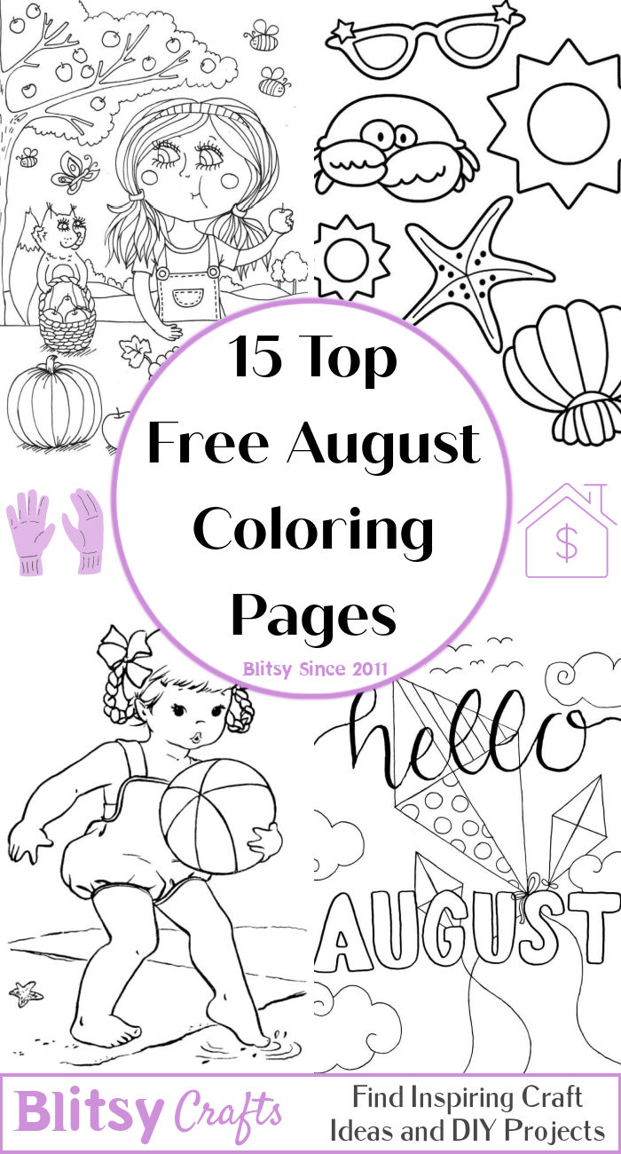 15 Free August Coloring Pages for Kids and Adults