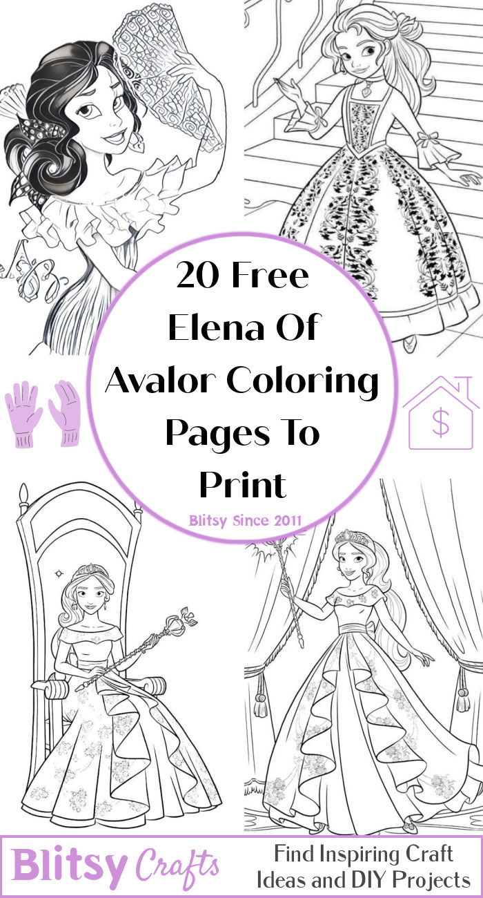 20 Free Elena of Avalor Coloring Pages for Kids and Adults