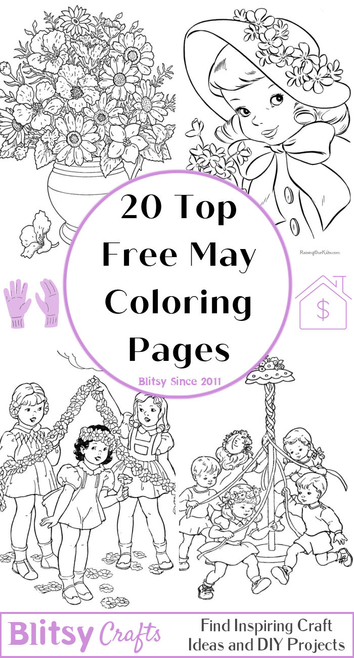 20 Free May Coloring Pages for Kids and Adults