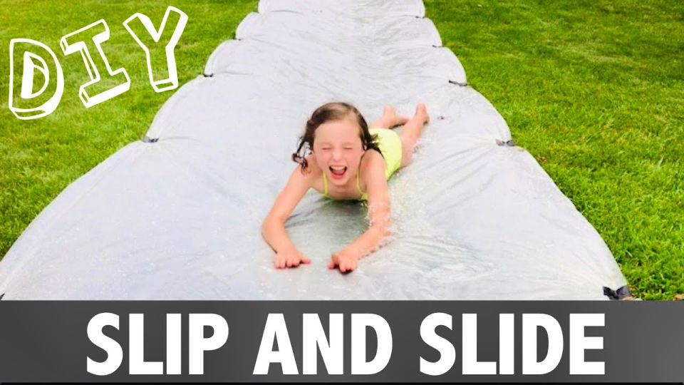 DIY Slip and Slide for Summer Outdoor Play - Blitsy