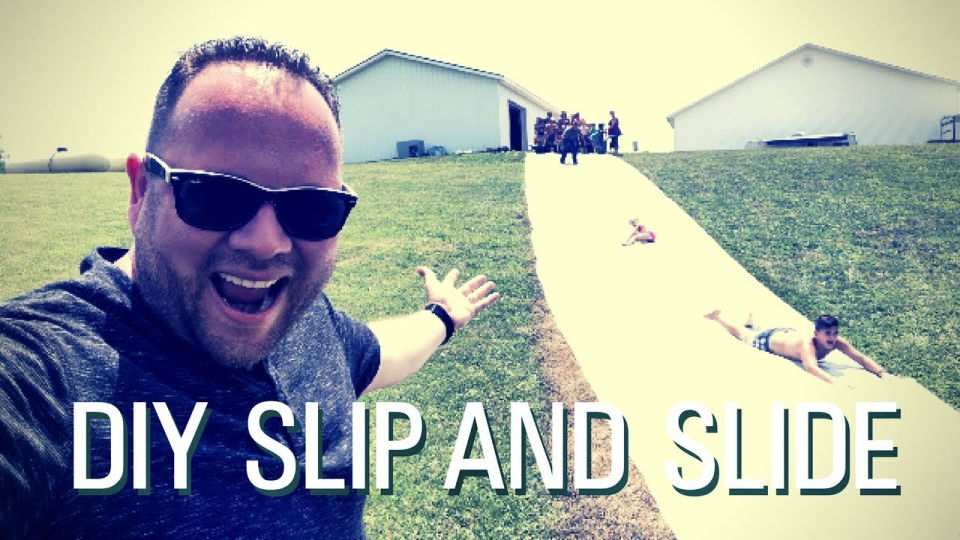 DIY Slip and Slide for Summer Outdoor Play - Blitsy