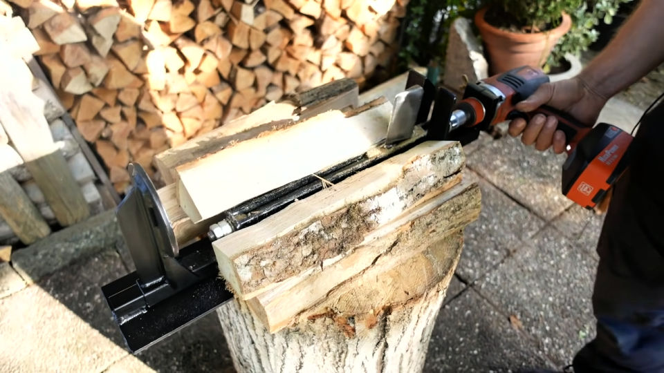 Homemade DIY Log Splitter - Blitsy