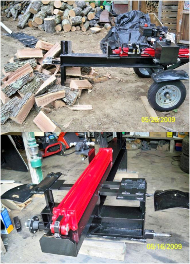 Homemade DIY Log Splitter - Blitsy