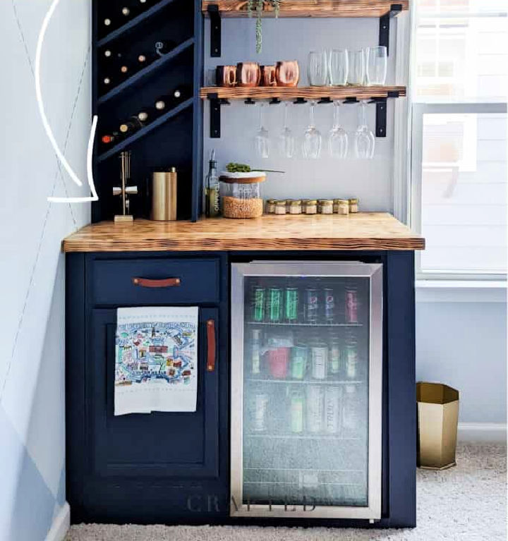 DIY Mini Fridge Cabinet to Keep Your Drinks Cool - Blitsy