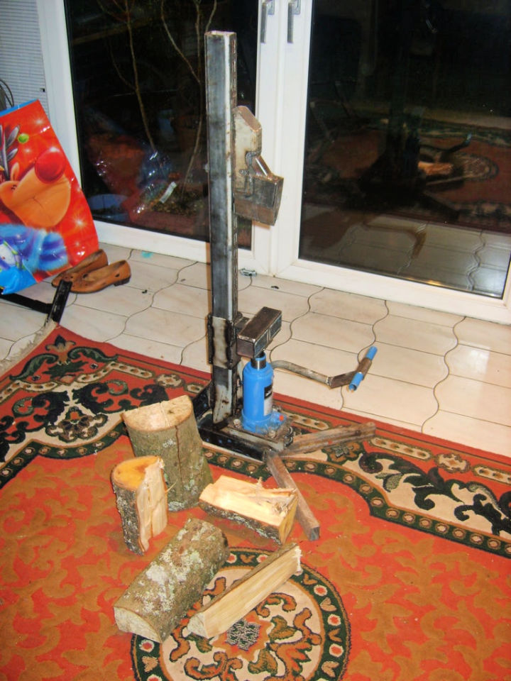 Homemade DIY Log Splitter - Blitsy