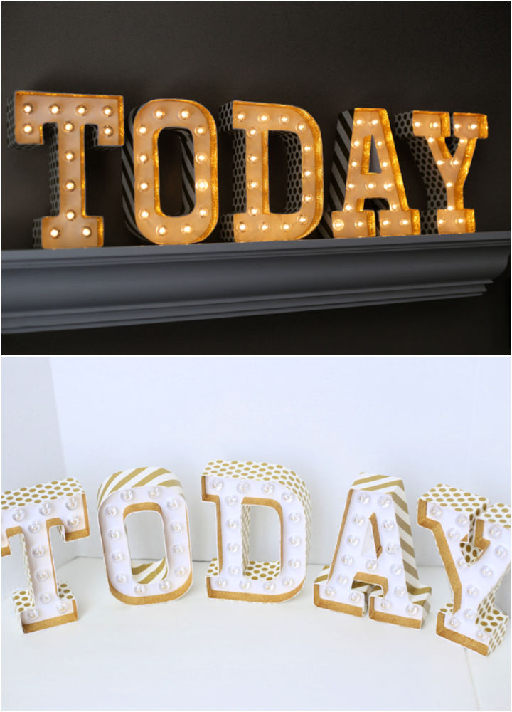 DIY Marquee Letters - Step by Step Guide - Blitsy