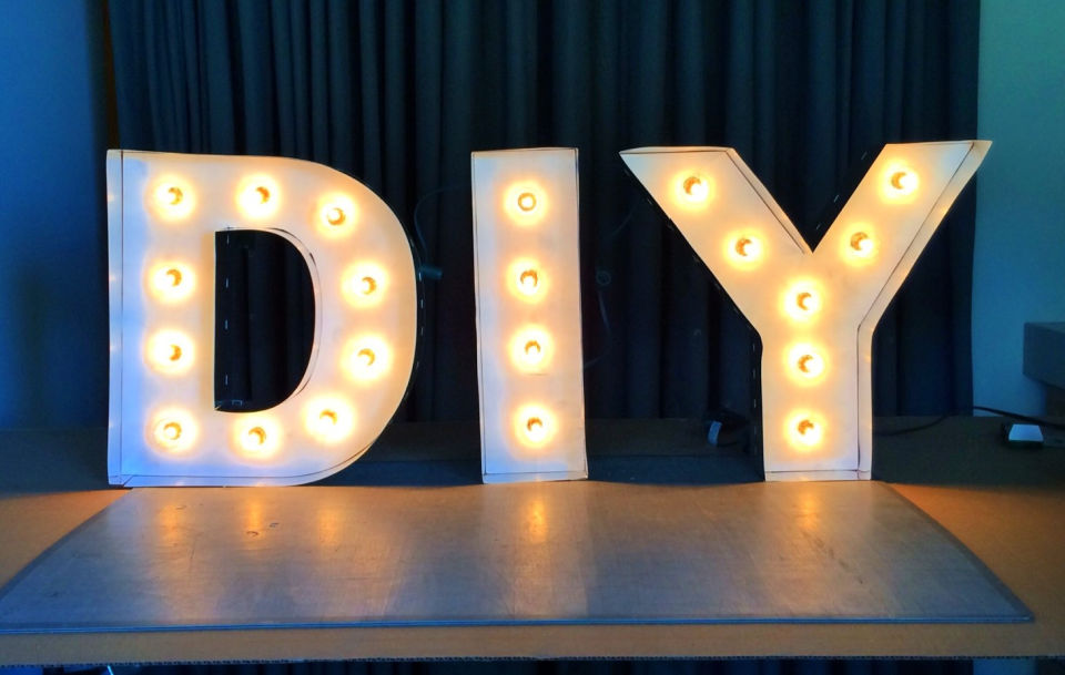 DIY Marquee Letters - Step by Step Guide - Blitsy