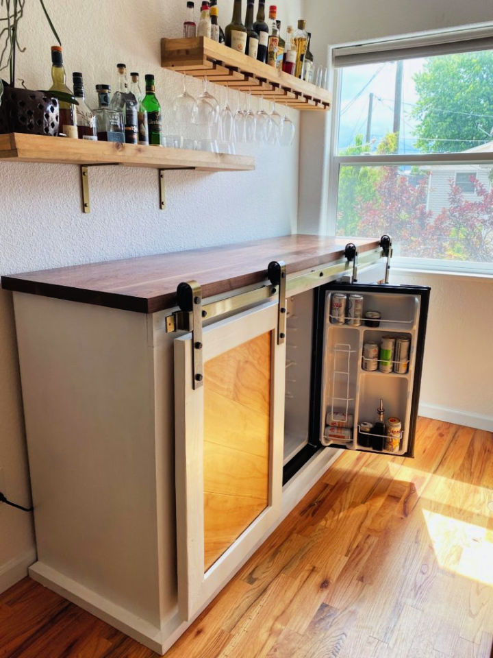 DIY Mini Fridge Cabinet to Keep Your Drinks Cool - Blitsy