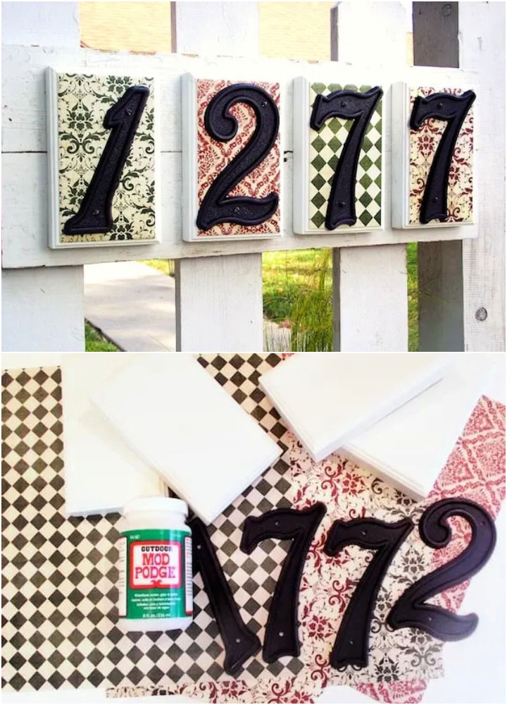30 DIY House Number Ideas and House Number Signs - Blitsy