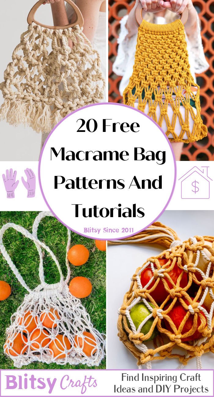 DIY Macrame Bag Pattern - Blitsy
